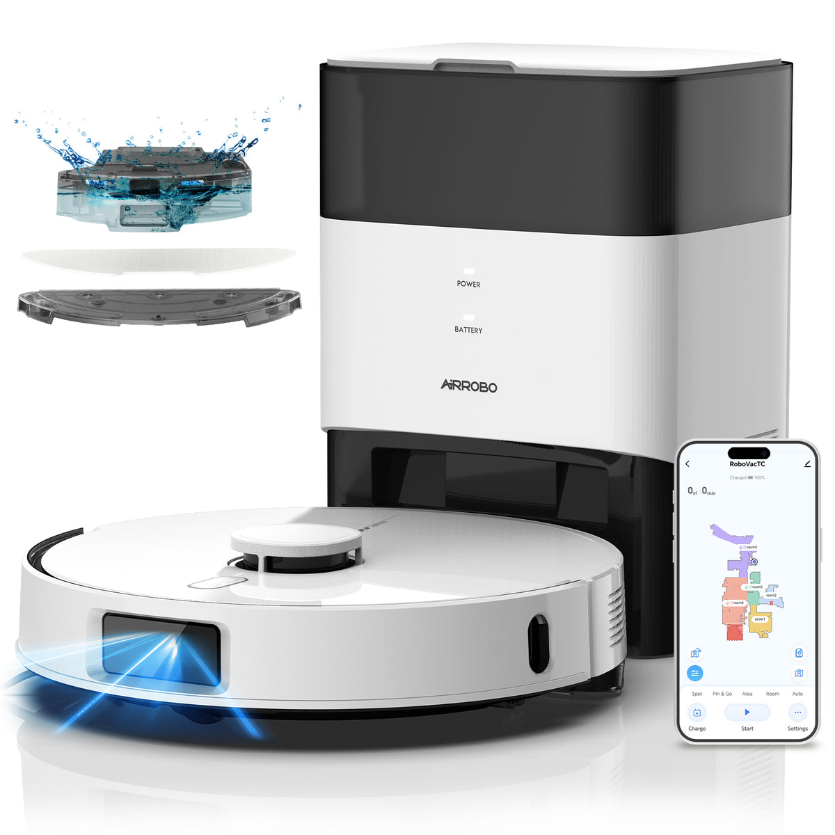 AIRROBO L60+ Smart LDS Laser Navigation Robot Vacuum