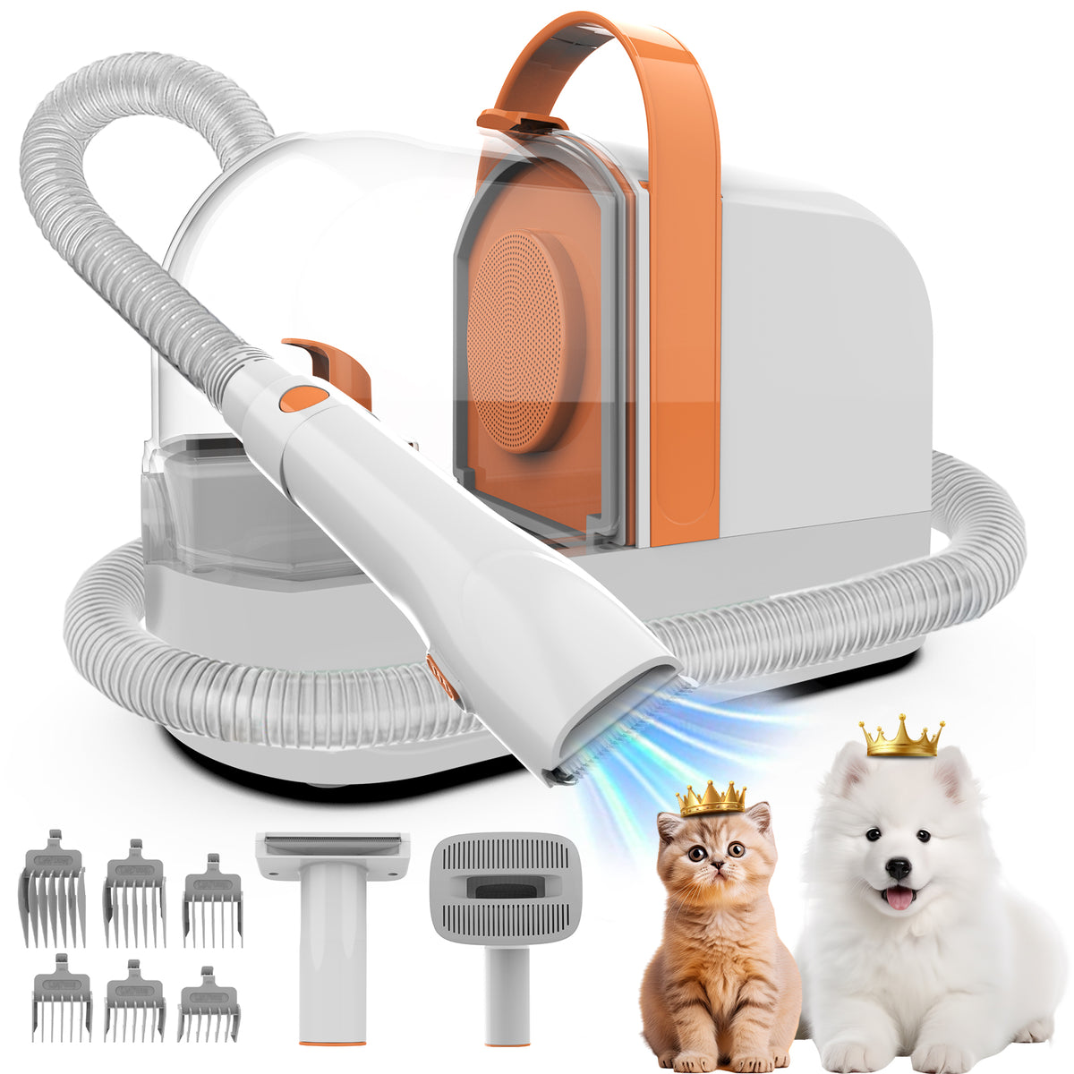 AIRROBO PG10 | 5 in 1 Portable Pet Grooming Kit with Vacuum | Pet Vacu